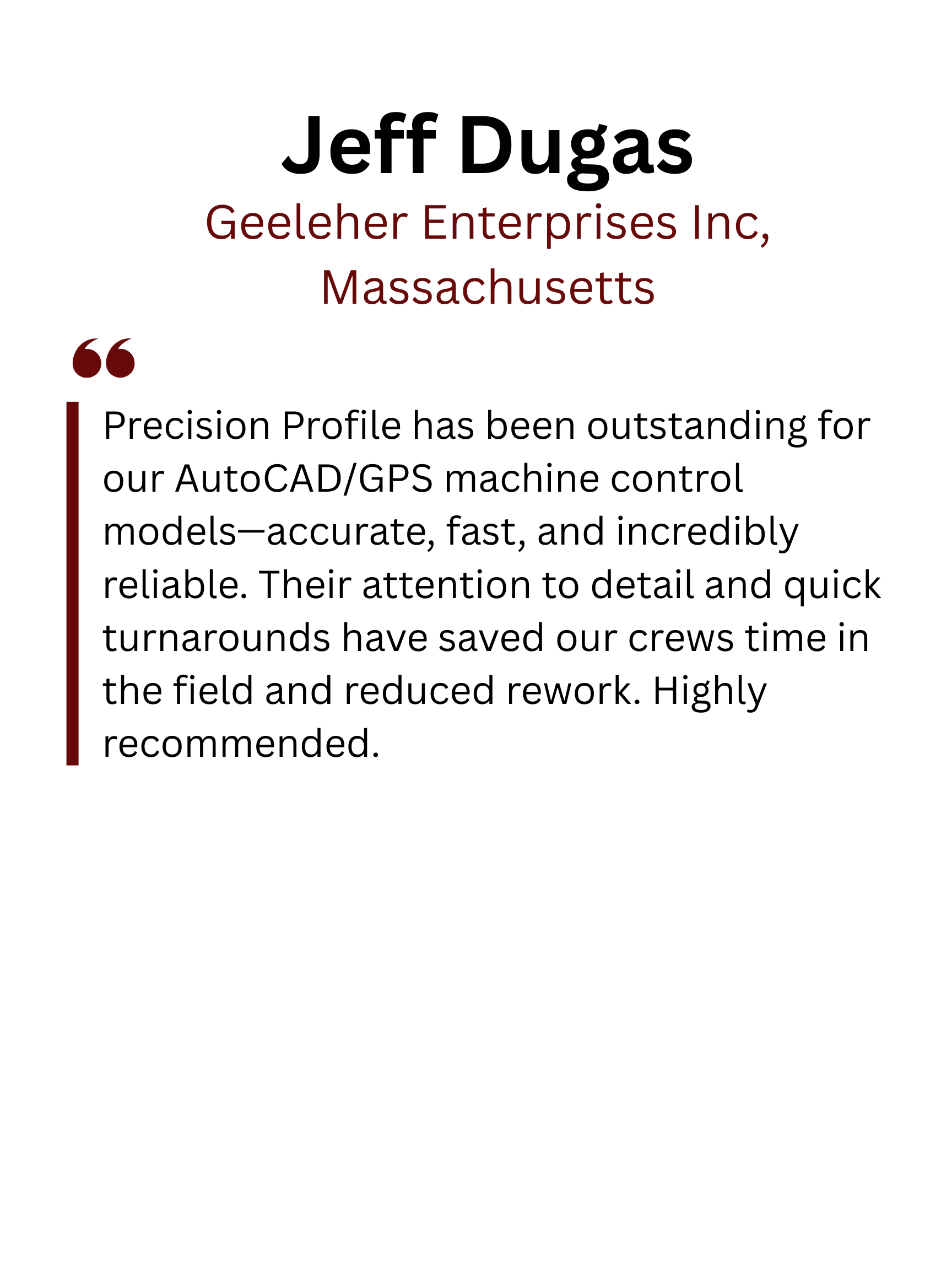 Testimonials Precision Profile